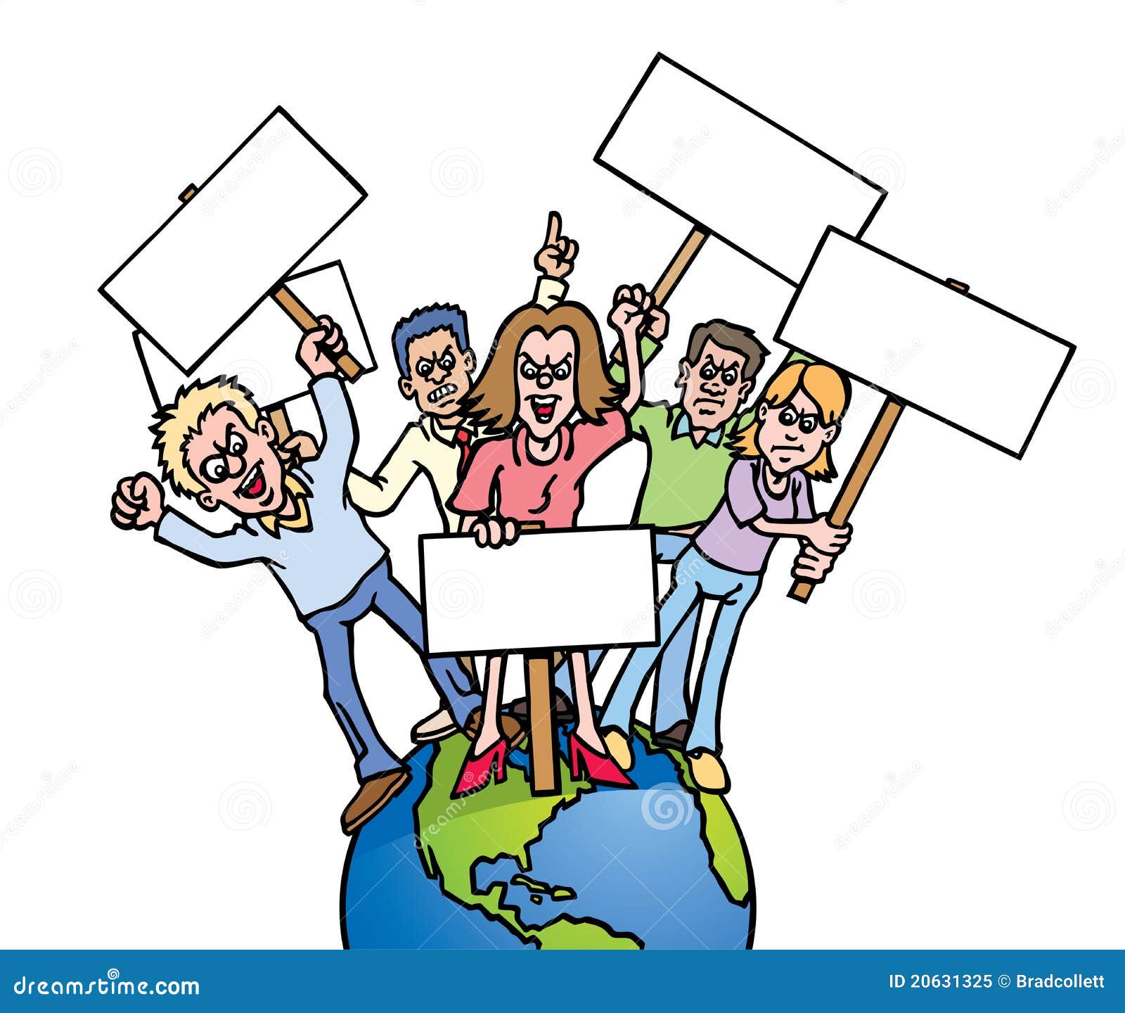 Protesters stock vector. Illustration of posts, banners - 20631325