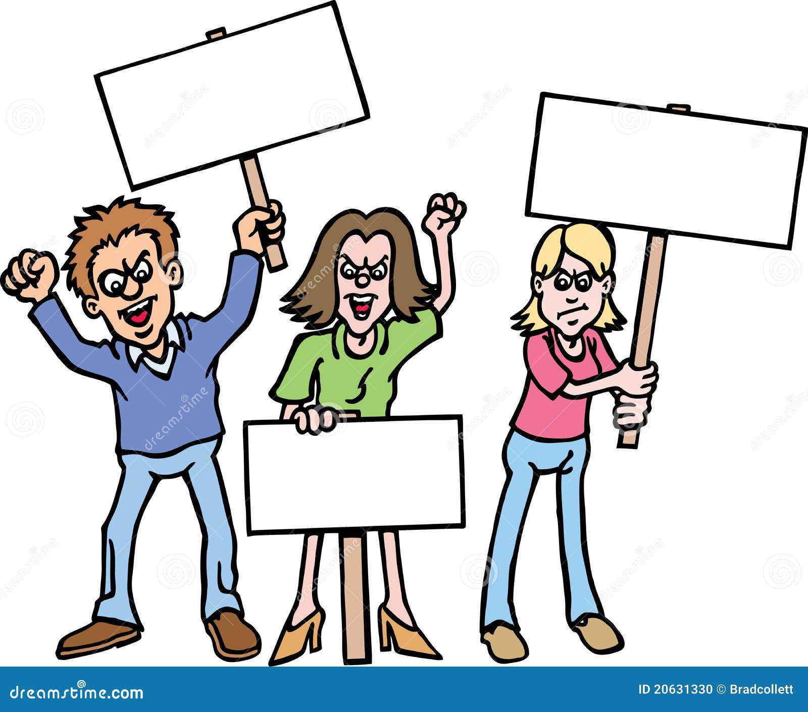 Protesters stock vector. Illustration of protesting, furious - 20631330