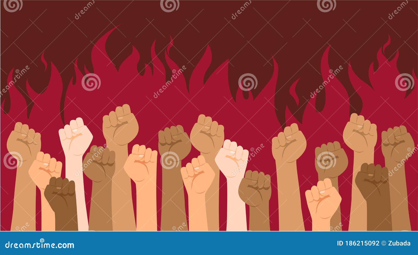 Protesters Hands. Multiracial Fists Hands Up Vector Illustration ... Protesters Hands. Multiracial Fists Hands Up Vector Illustration ...