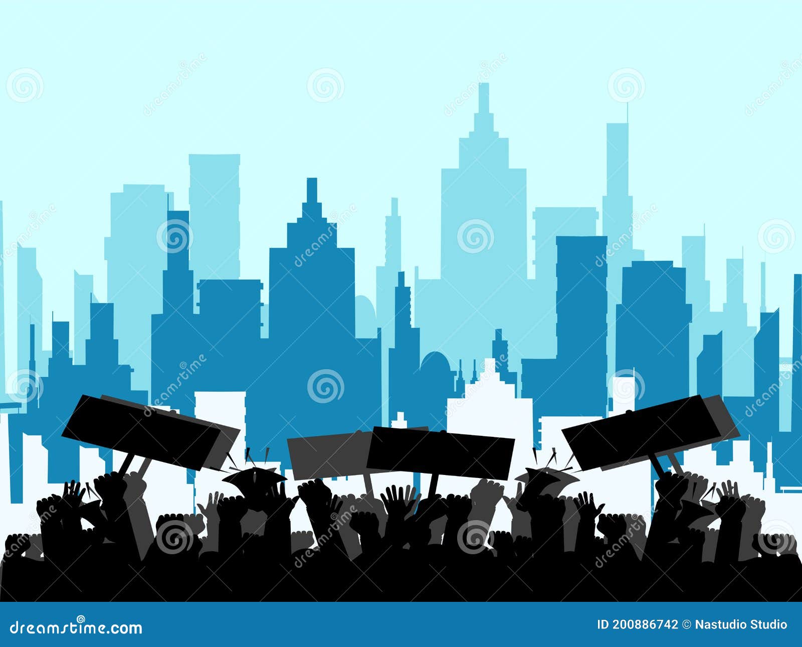 Protesters Hands Holding Protest Signs. Crowd of Angry People. Crowd of ...