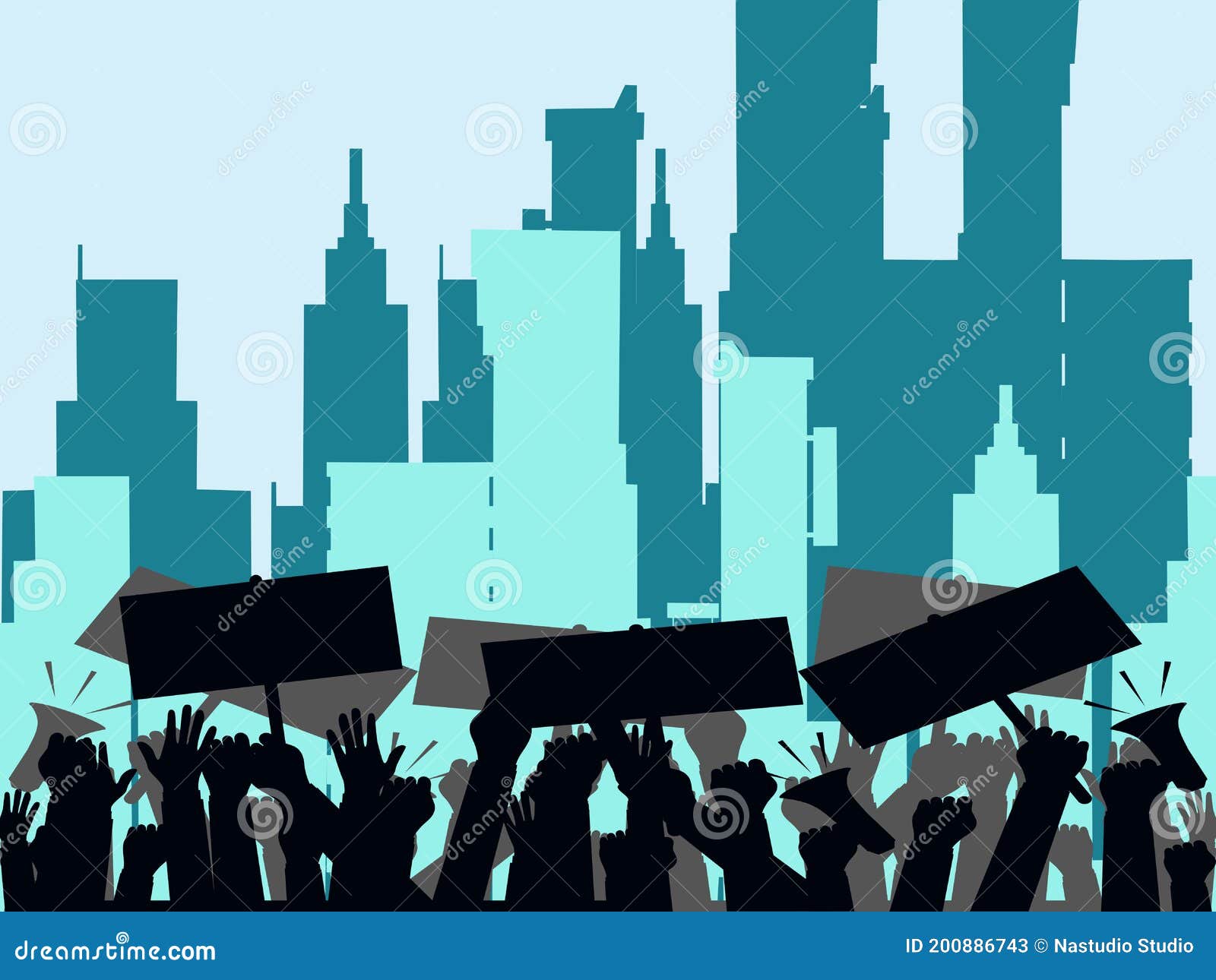 Protesters Hands Holding Protest Signs. Crowd of Angry People. Crowd of ...