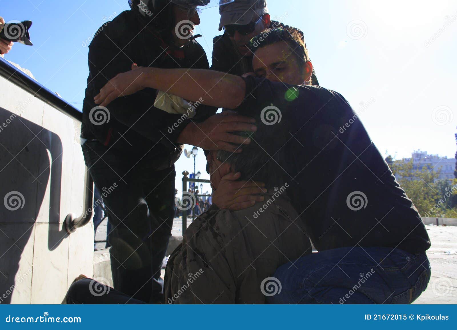 Protesters Help Bleeding Protester Editorial Image - Image of protests ...