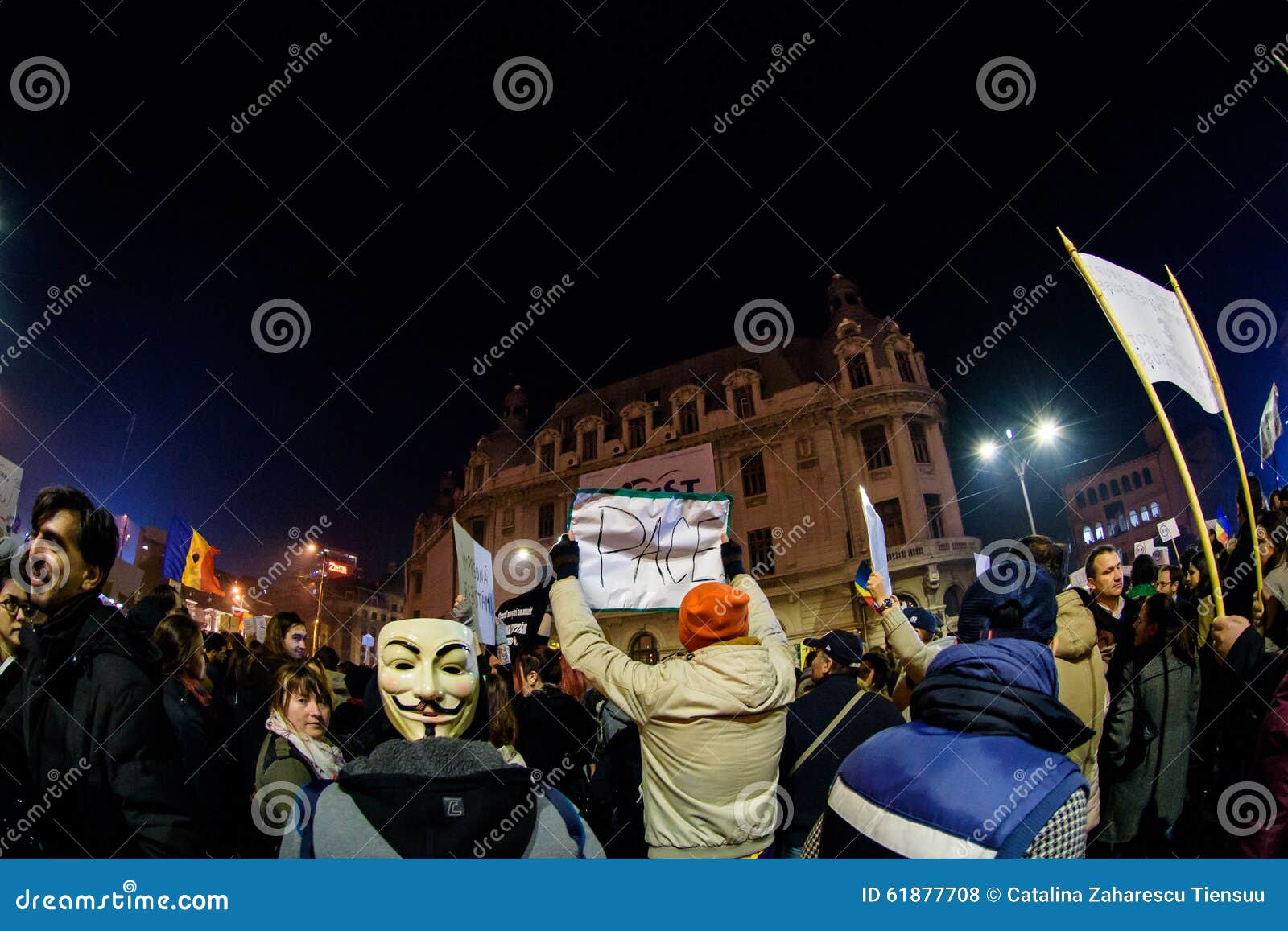Protesters with Plaques in Bucharest Editorial Stock Photo - Image of ...