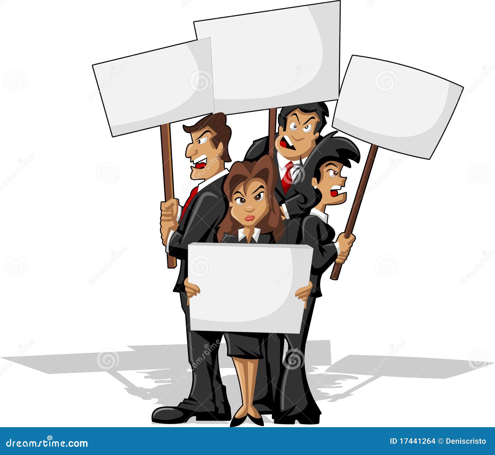 Protesters on rally stock vector. Illustration of strike - 17441264