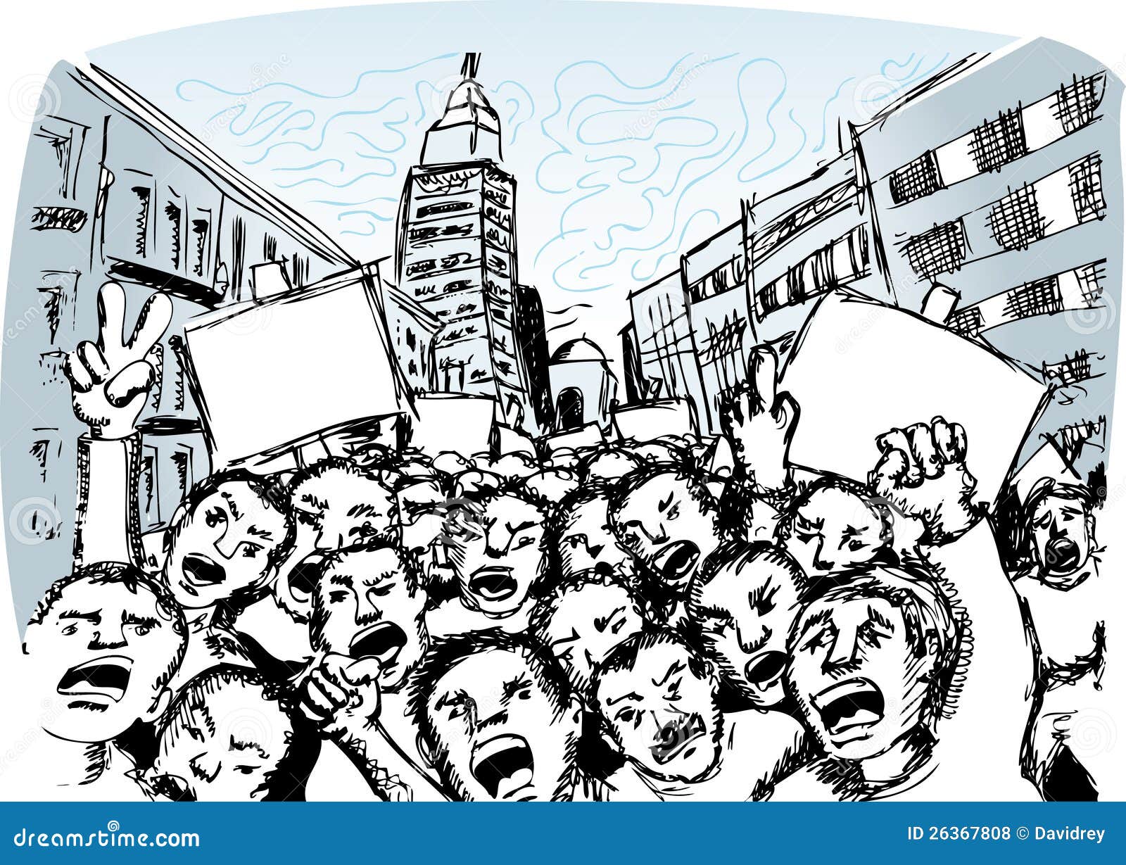 Protestierender vektor abbildung. Illustration von aktivist - 26367808