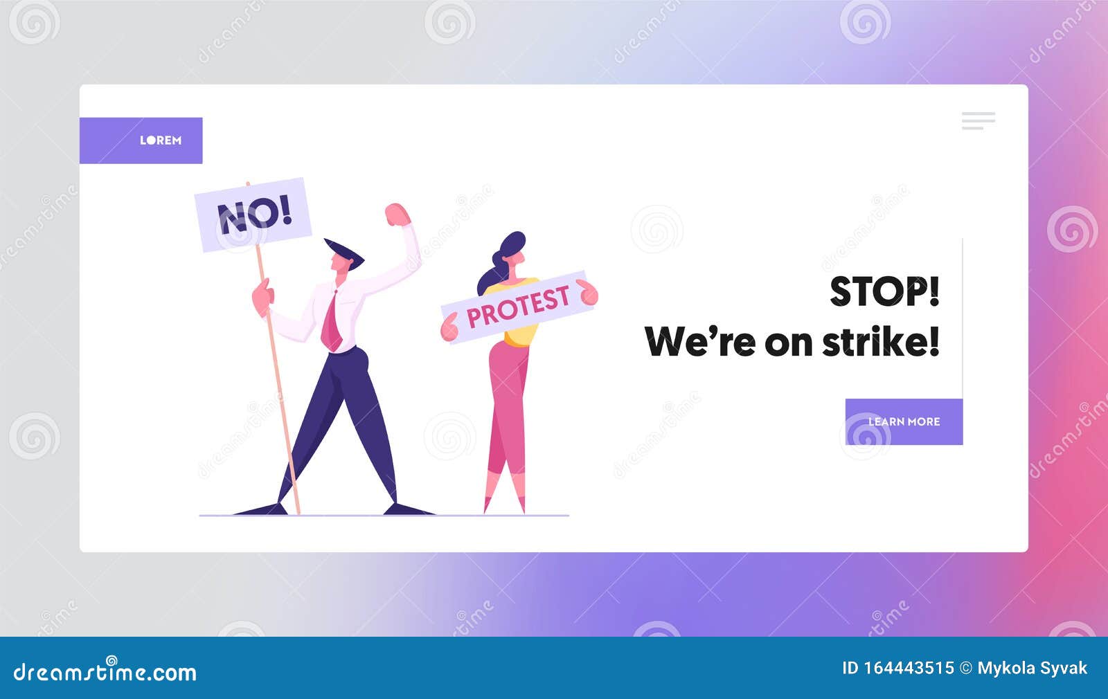 Protesting People with Placards on Demonstration Holding Banners and ...