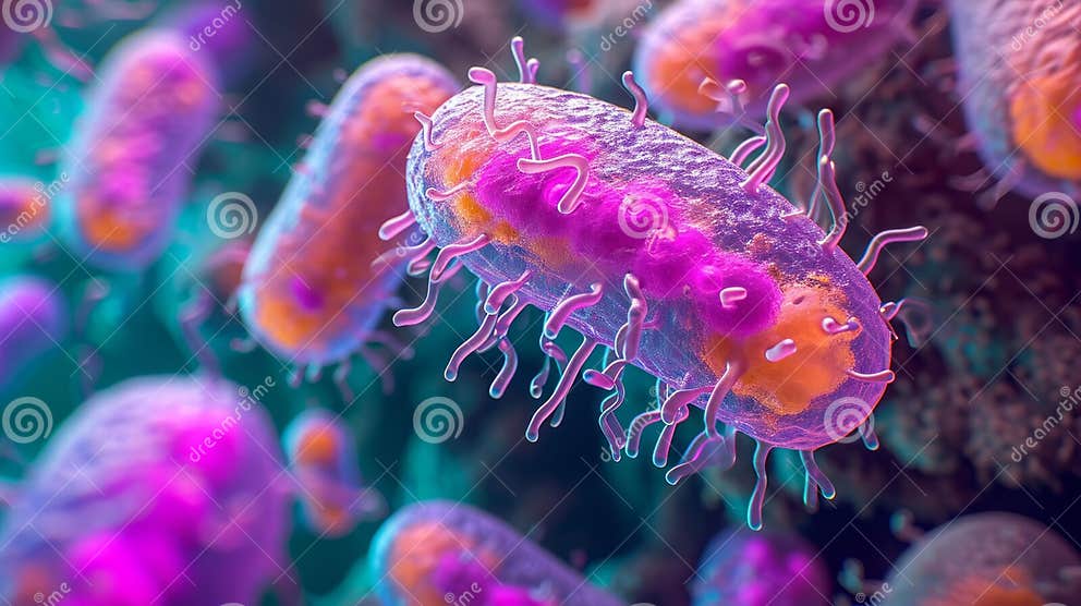 Proteus Mirabilis Bacteria Under a Microscope AI Generated Stock ...