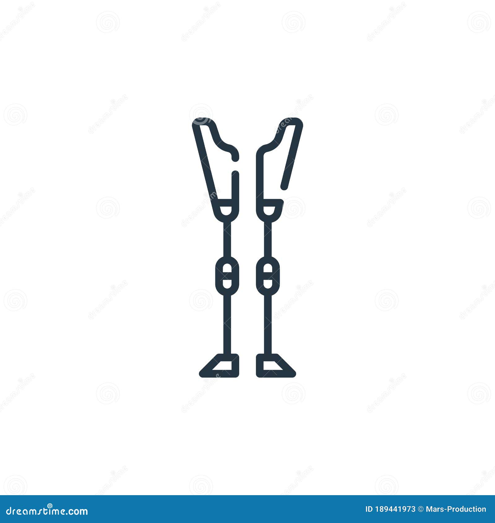 Prothesis Vector Icon Isolated on White Background. Outline, Thin Line Prothesis Icon for ...