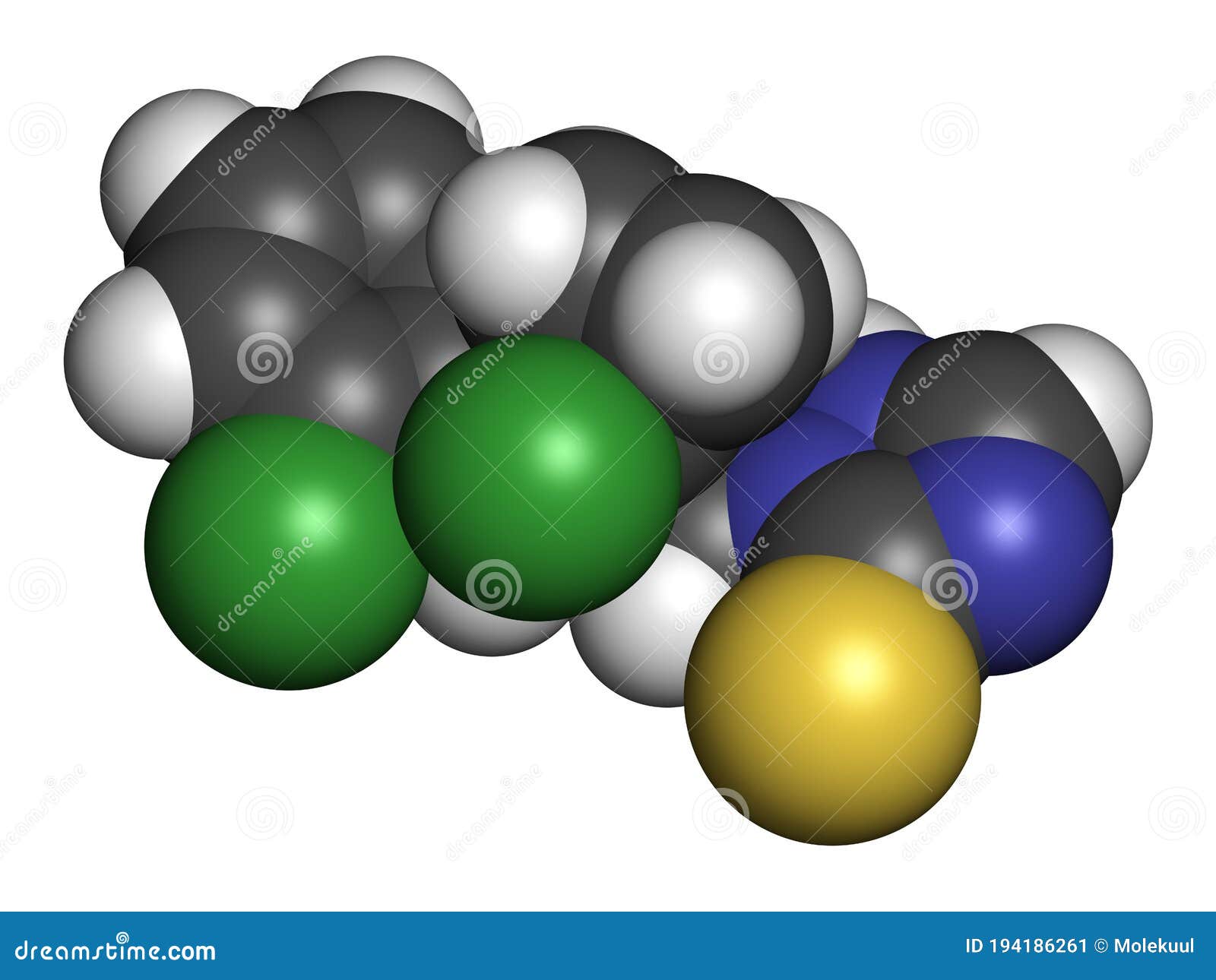 Prothioconazole Fungicide Molecule. 3D Rendering Stock Illustration ...