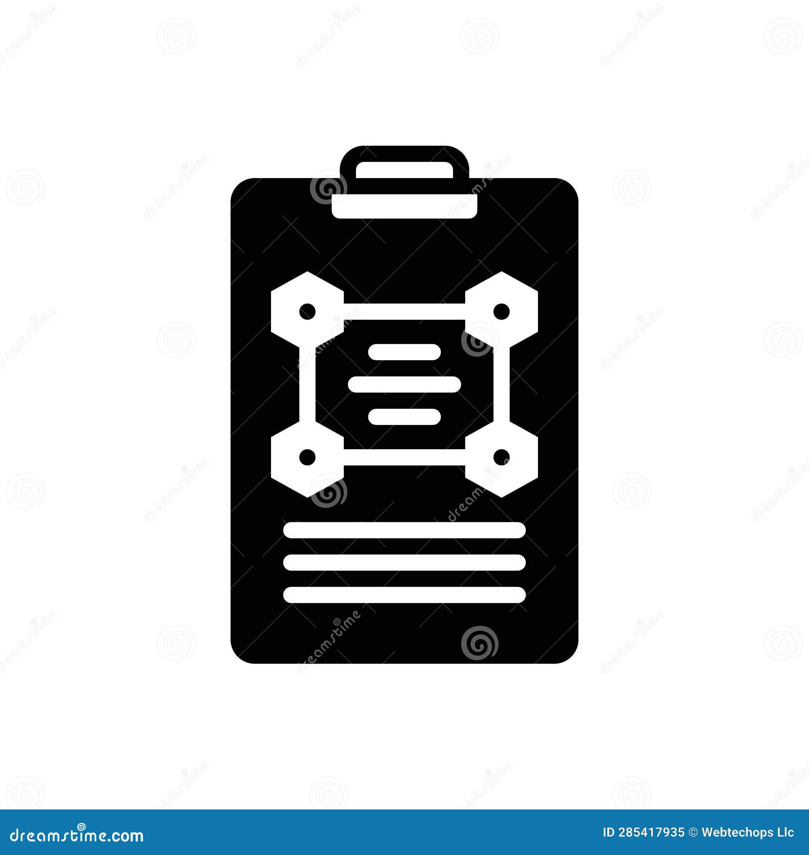 Black Solid Icon for Protocol, Document and Collection Stock Vector ...