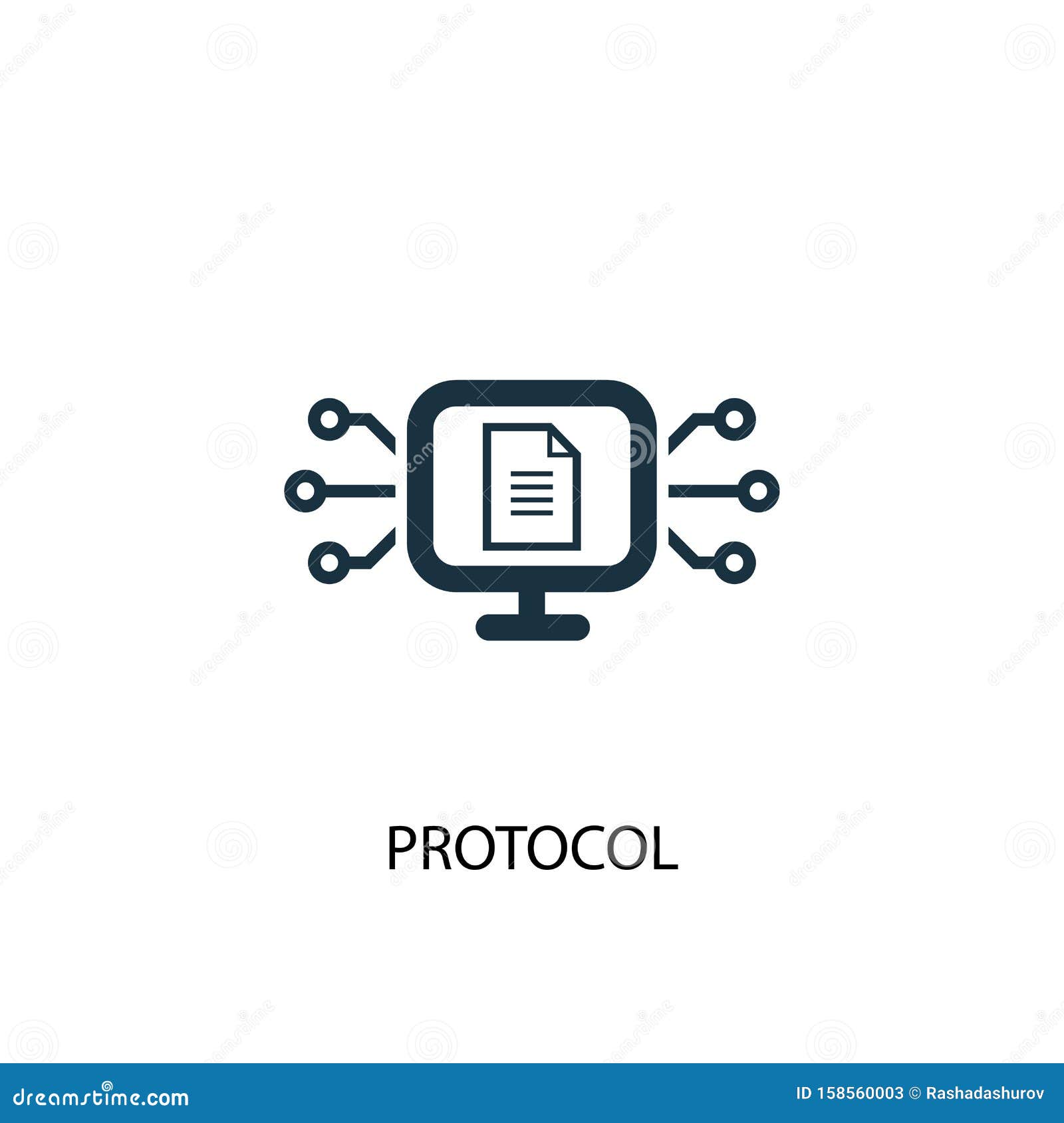 Protocol Icon. Simple Element Stock Vector - Illustration of test, note ...