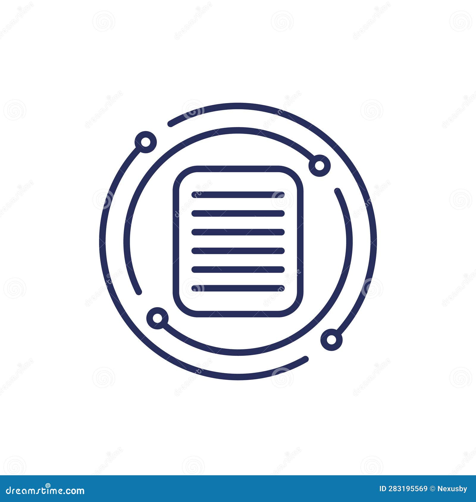 Protocol Icon on White, Line Vector Stock Vector - Illustration of file ...