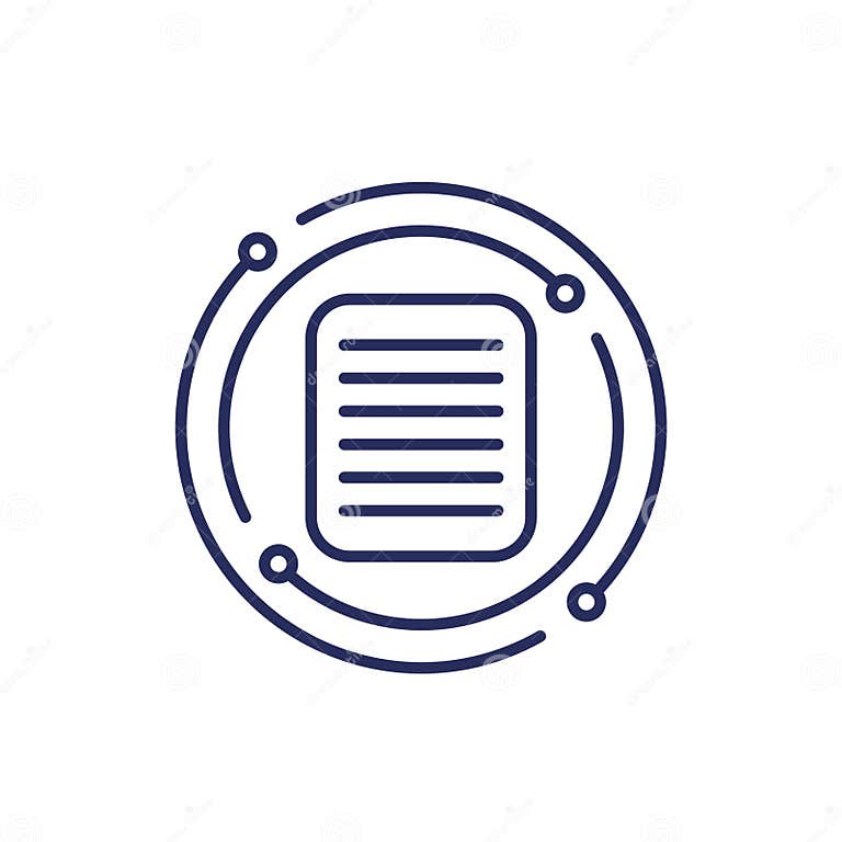Protocol Icon on White, Line Vector Stock Vector - Illustration of file ...