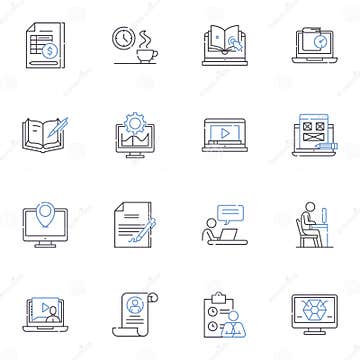 Protocol Line Icons Collection. Standardization, Conduct, Systemization ...