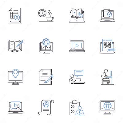 Protocol Line Icons Collection. Standardization, Conduct, Systemization ...