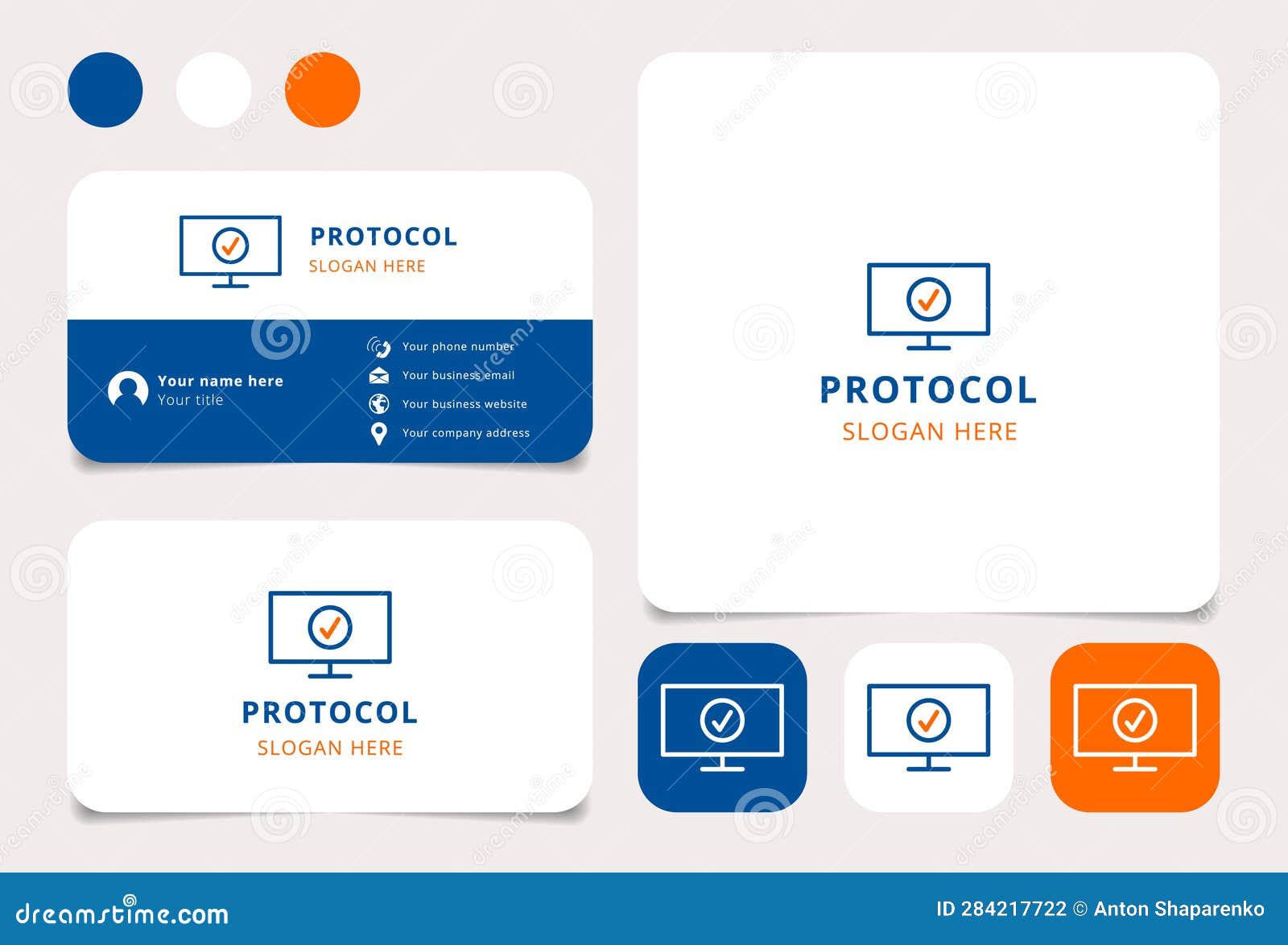 Protocol Logo Design with Editable Slogan. Branding Book and Business ...