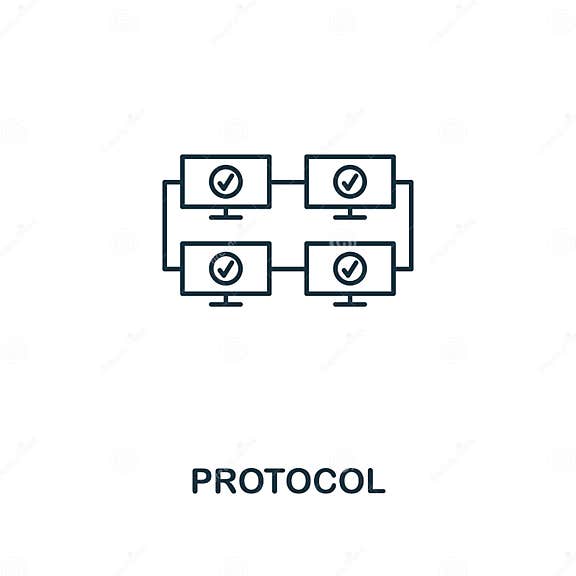 Protocol Outline Icon. Thin Line Style Design from Blockchain Icons ...