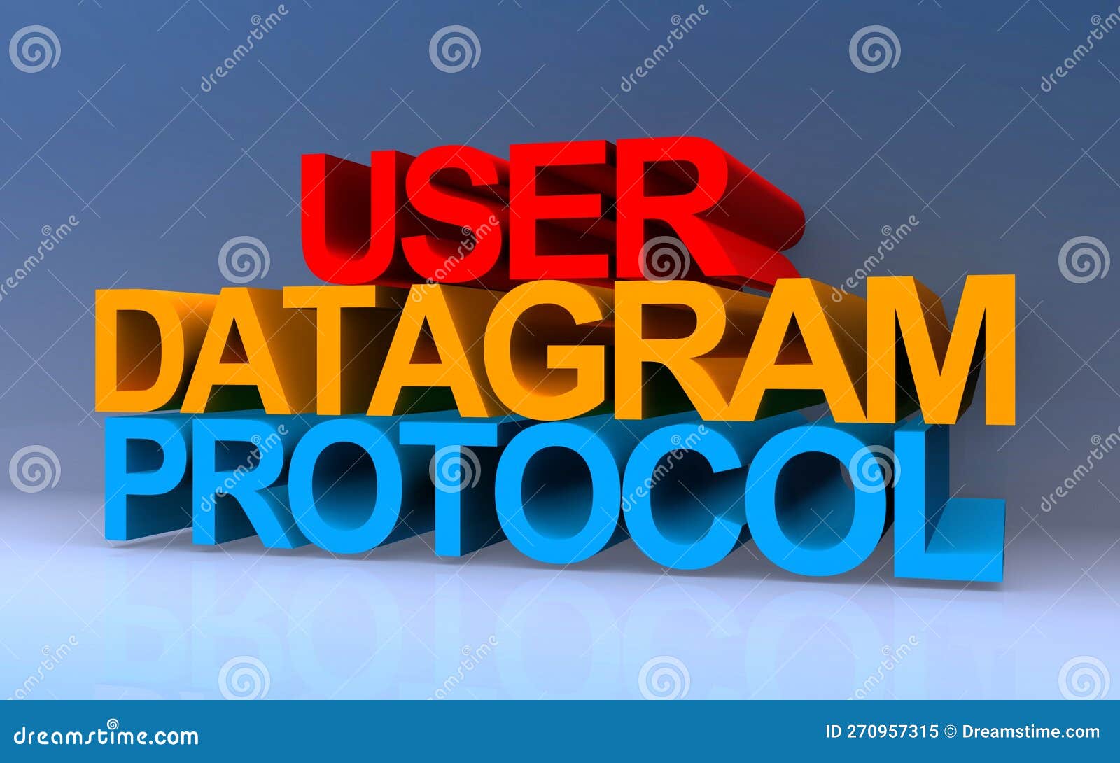 Protocole De Datagramme Utilisateur Sur Bleu Illustration Stock ...