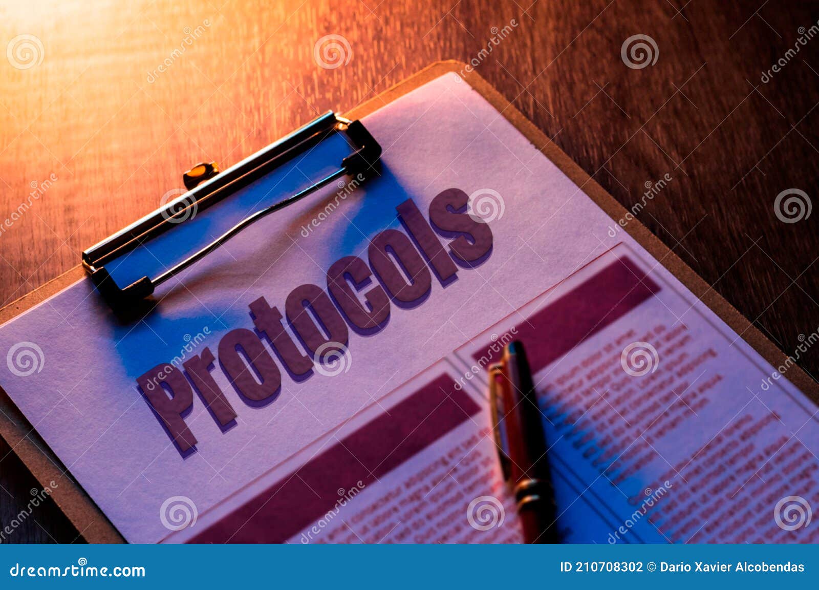 Protocols Concept on Clipboard Stock Photo - Image of paper ...
