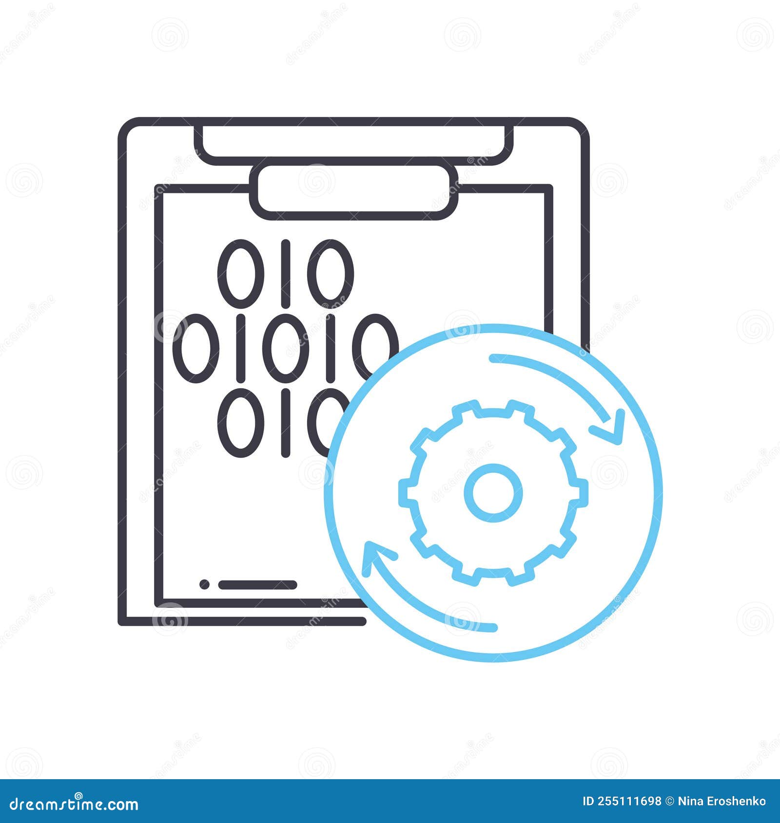 Protocols Line Icon, Outline Symbol, Vector Illustration, Concept Sign ...