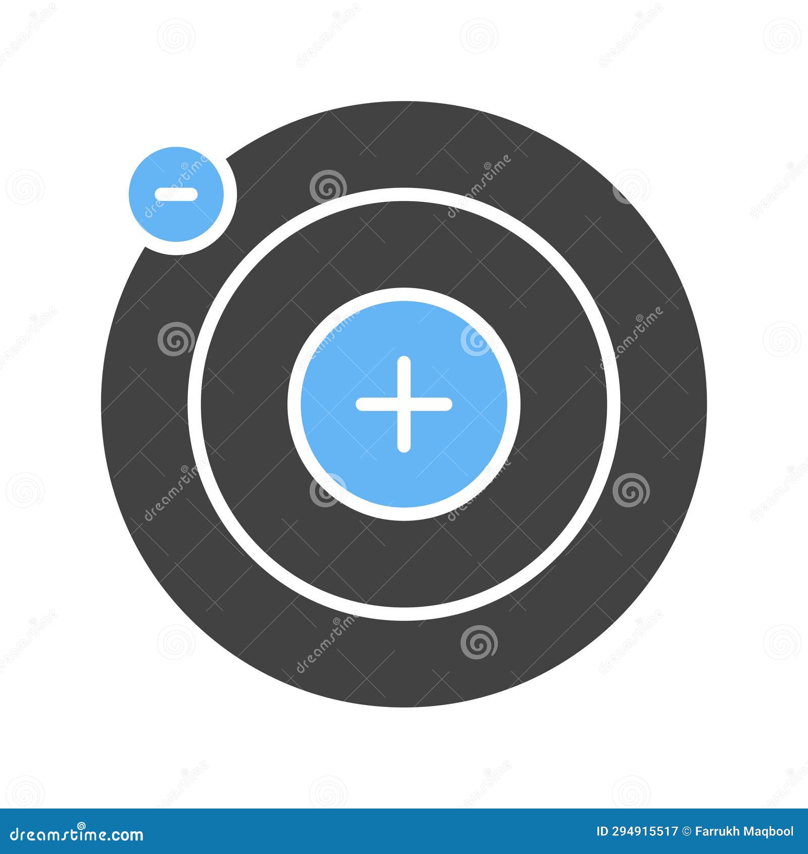 Proton icon vector image. stock illustration. Illustration of mass ...