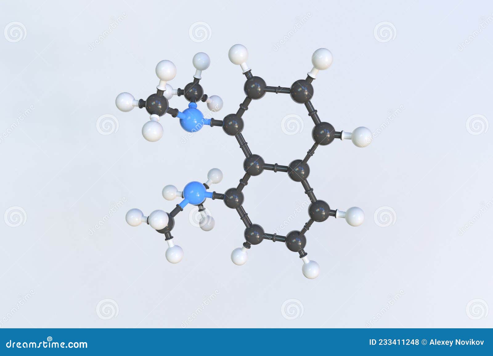 Proton-sponge Molecule, Scientific Molecular Model, Looping 3d ...