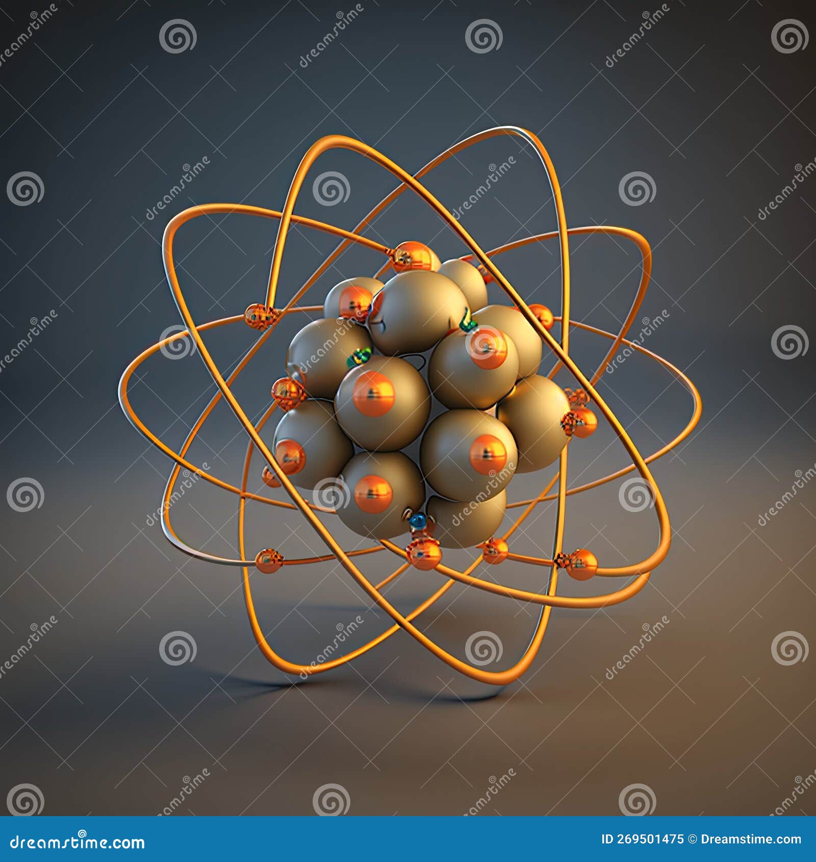 Protons, Neutrons and Electrons Illustration. Stock Illustration ...