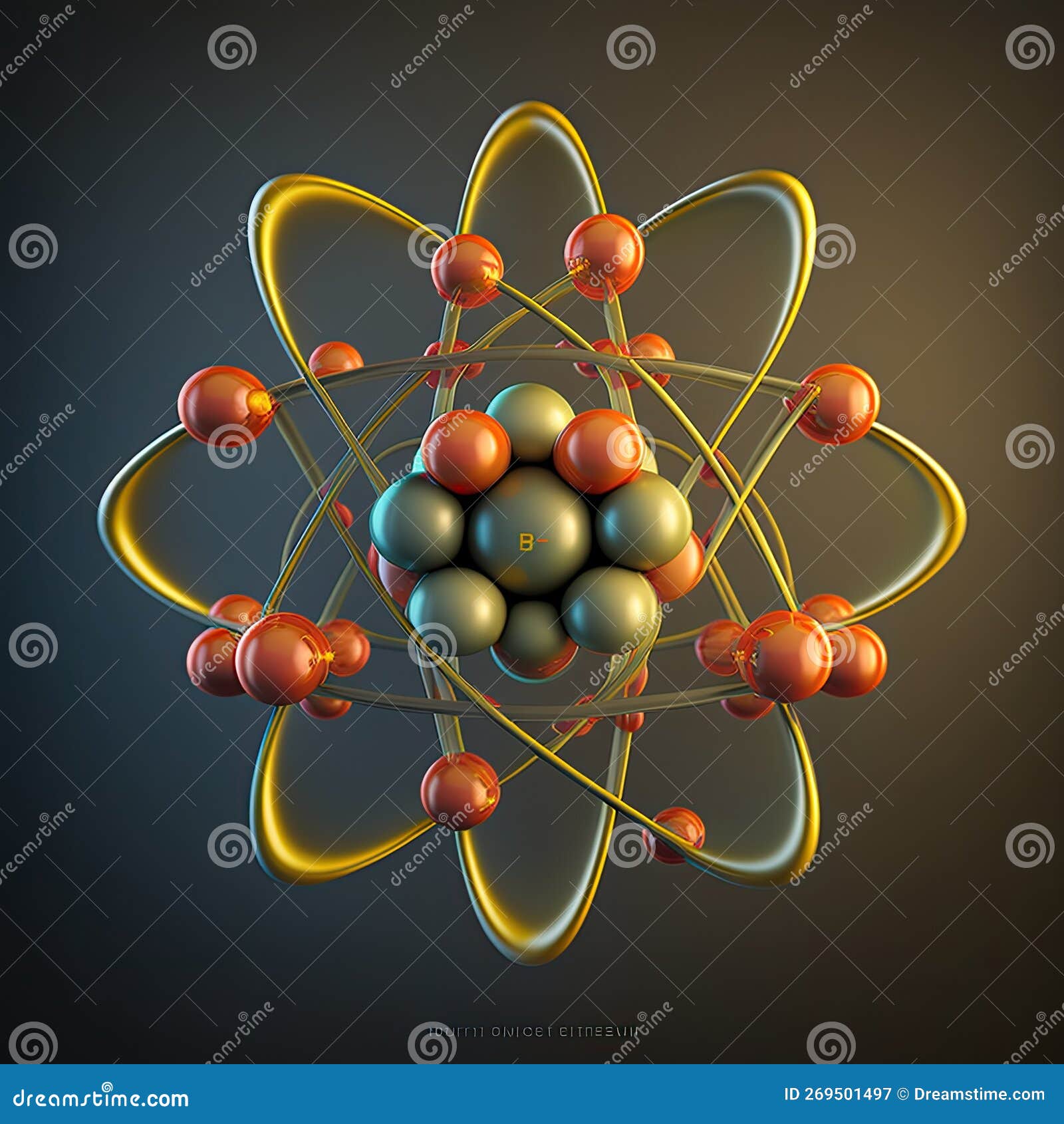 Protons, Neutrons and Electrons Illustration. Stock Illustration ...