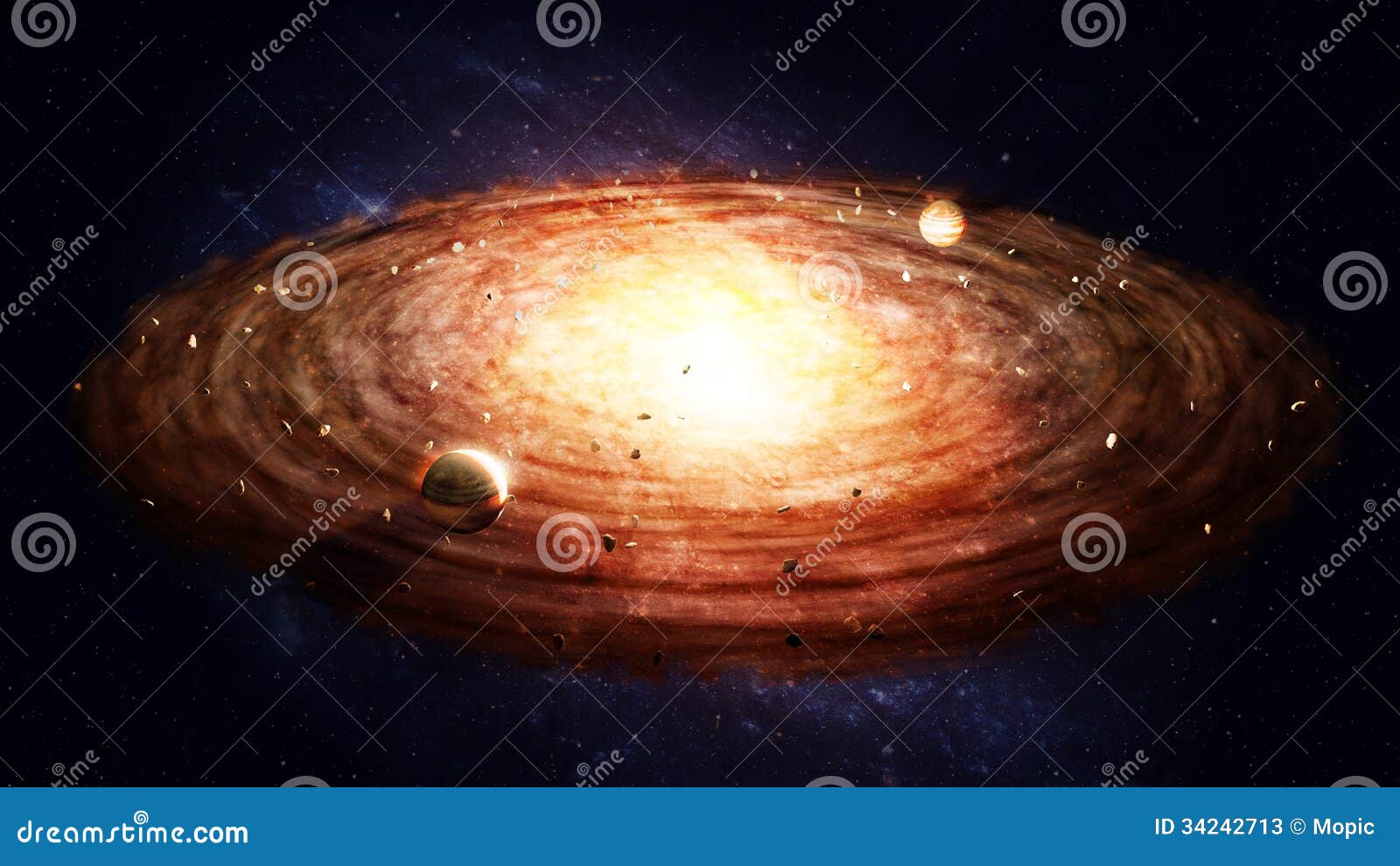 Protoplanetary disk stock illustration. Illustration of elliptical ...