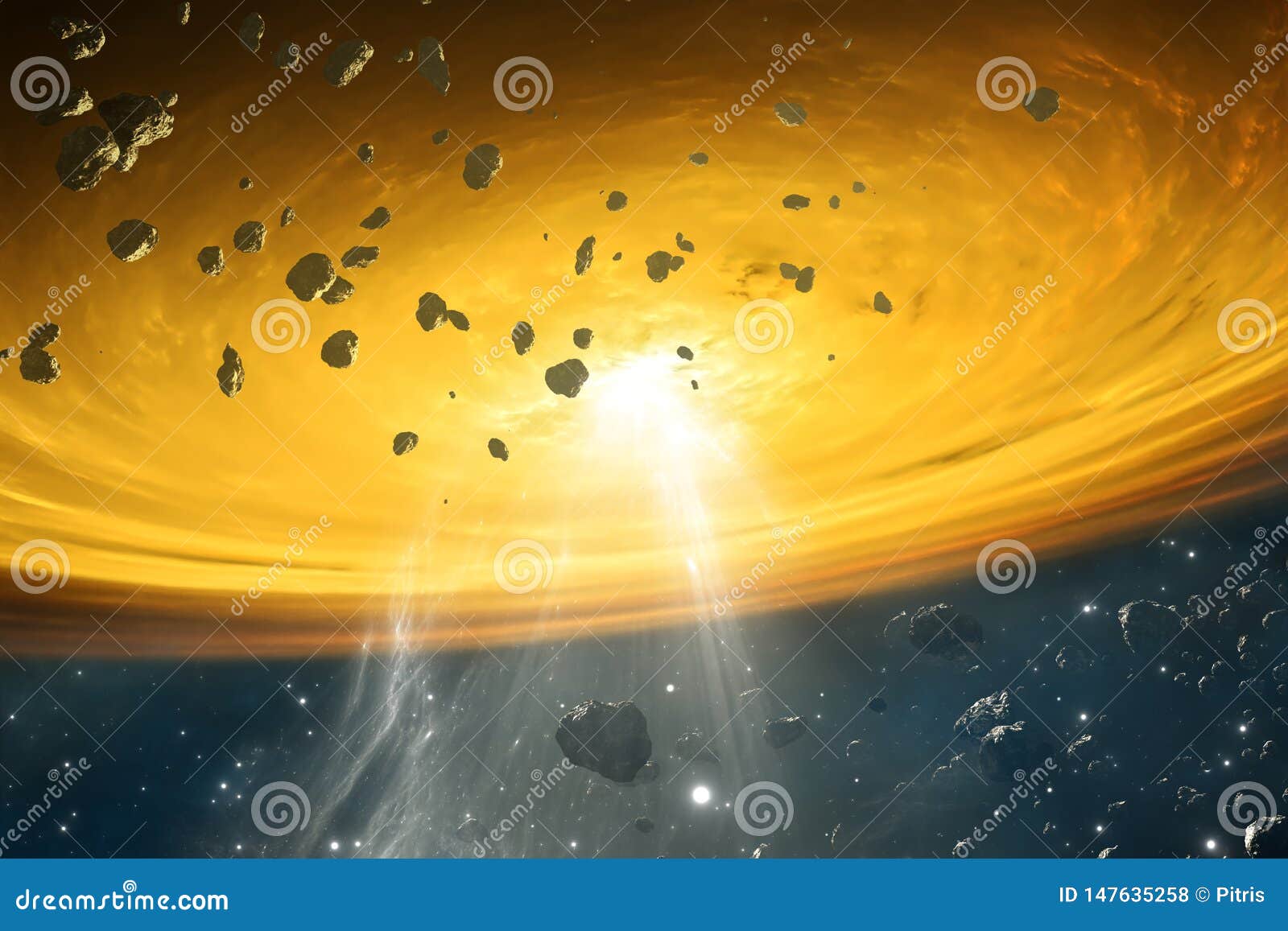 Protoplanetary Disk. New Planetary System Royalty-Free Illustration ...