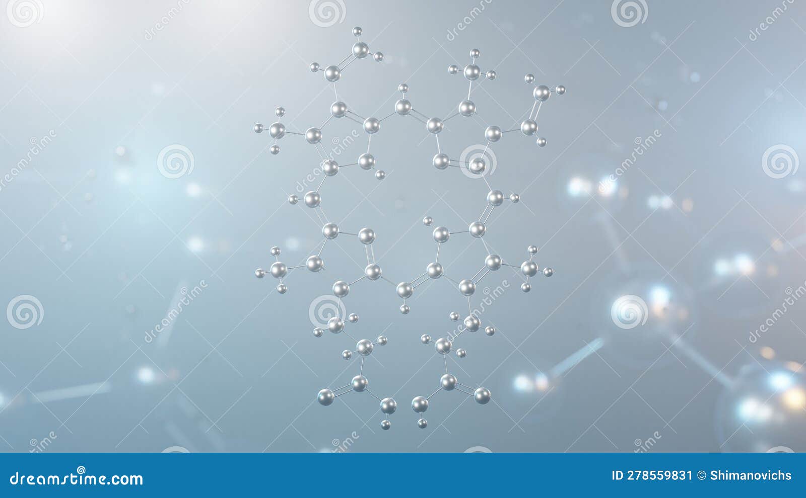 Protoporphyrin Ix Molecular Structure, 3d Model Molecule, Porphyrin ...