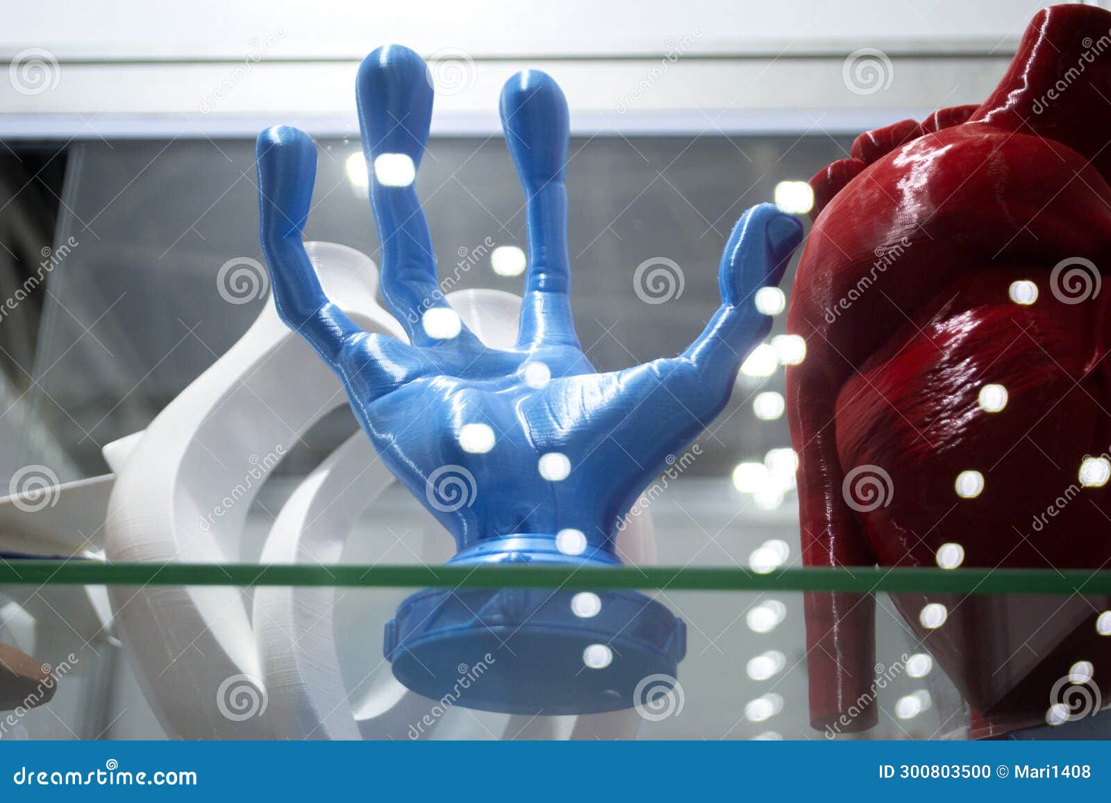 Prototype Art Object 3D Printed Melted White Color Close-up Model ...