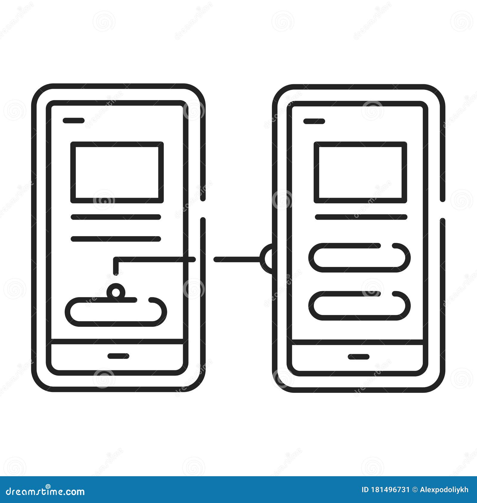 Mix Icon For Derived, Received And Secured Cartoon Vector ...