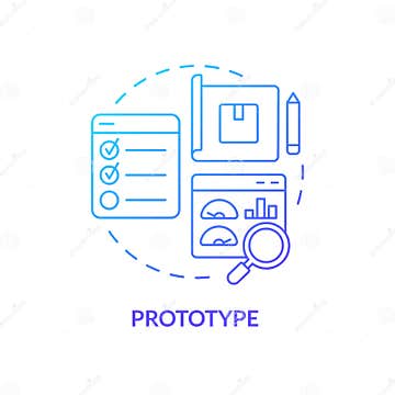 Prototype Blue Gradient Concept Icon Stock Vector - Illustration of ...
