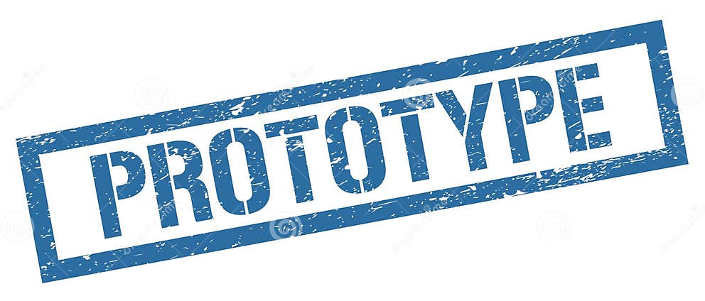 PROTOTYPE Blue Grungy Rectangle Stamp Stock Illustration - Illustration ...
