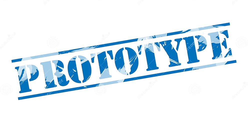 Prototype blue stamp stock illustration. Illustration of button - 98292445