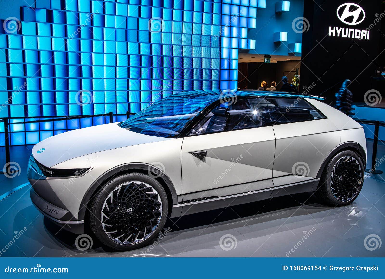 Prototype Car Hyundai 45 EV Electric SUV Concept Car with Retro ... Prototype Car Hyundai 45 EV Electric SUV Concept Car with Retro ...