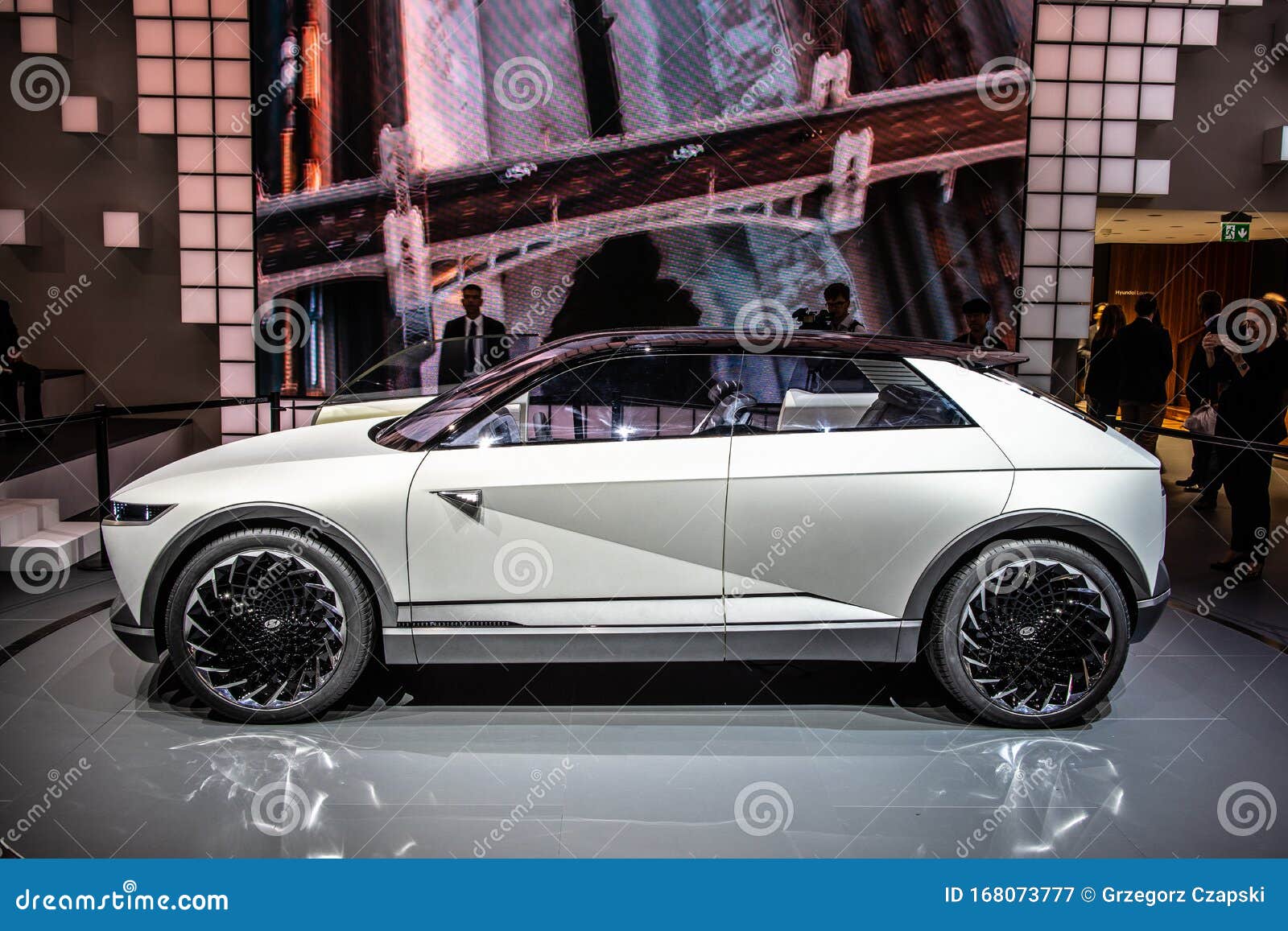 Prototype Car Hyundai 45 EV Electric SUV Concept Car with Retro ... Prototype Car Hyundai 45 EV Electric SUV Concept Car with Retro ...
