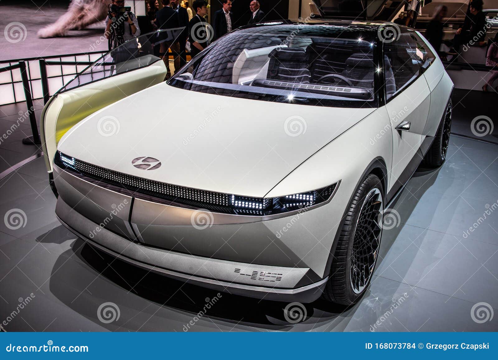 Prototype Car Hyundai 45 EV Electric SUV Concept Car with Retro ... Prototype Car Hyundai 45 EV Electric SUV Concept Car with Retro ...