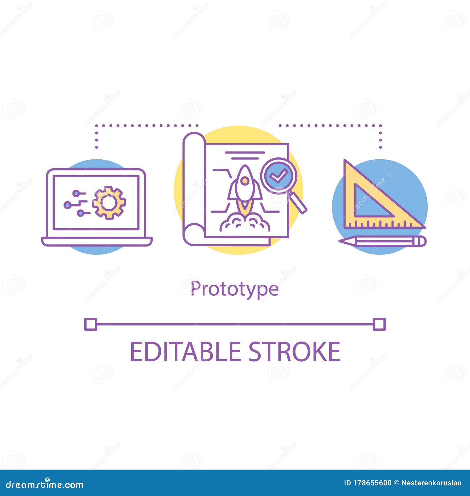 Prototype Concept Vector Linear Icon Isolated On Transparent Background ... Prototype Concept Vector Linear Icon Isolated On Transparent Background ...