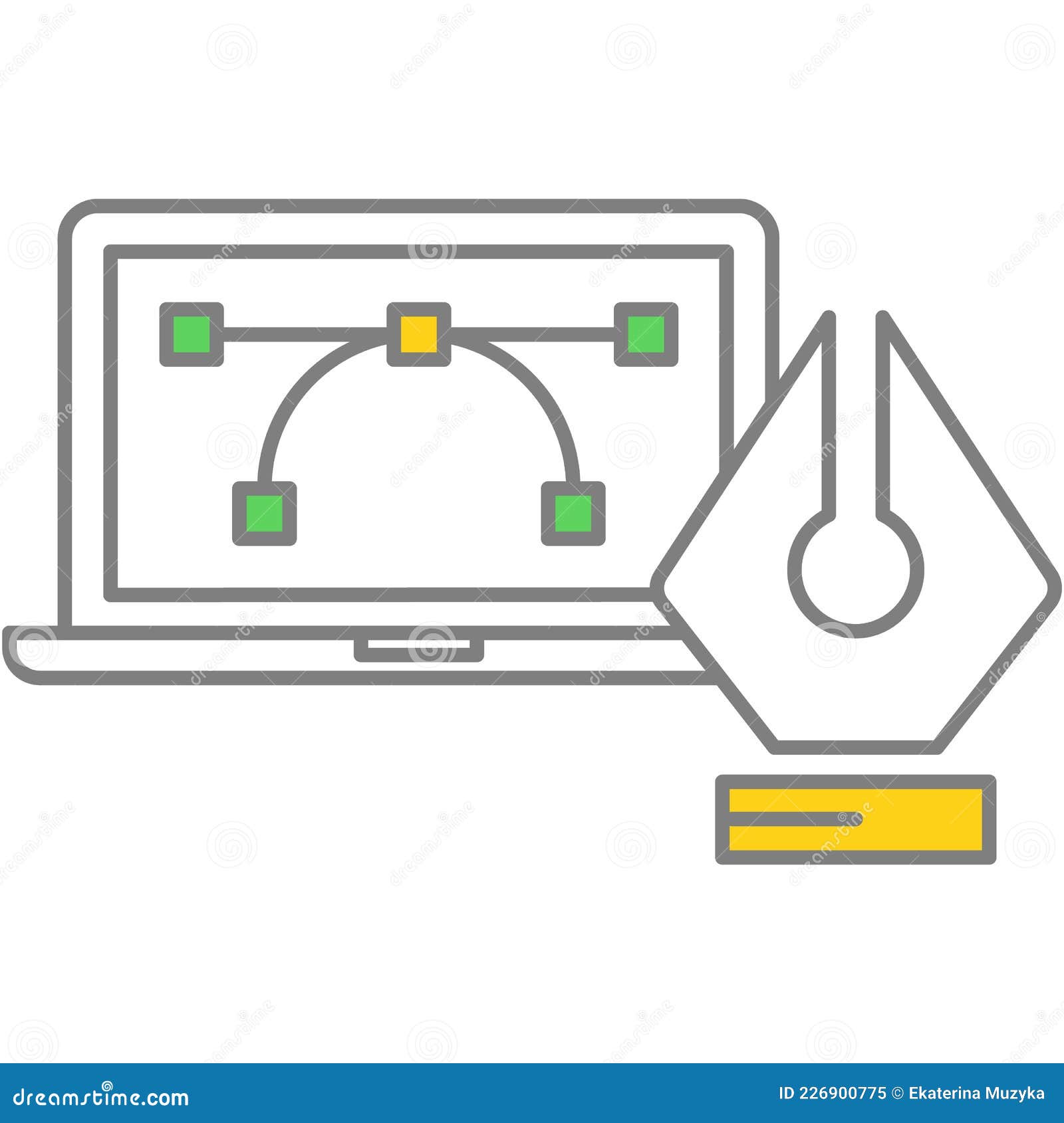 Prototype Creation Line Vector Icon on White Stock Vector ...