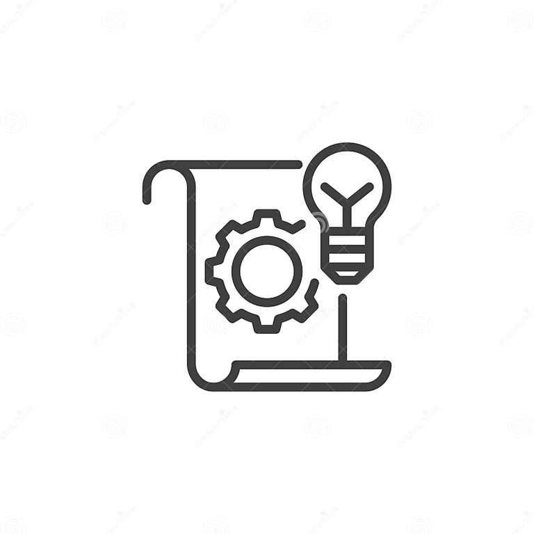 Prototype and Development Line Icon Stock Vector - Illustration of sign ...