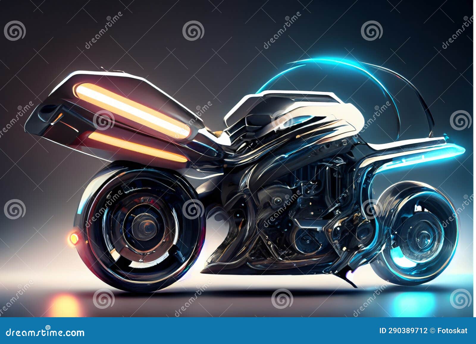 Prototype of Futuristic Motorcycle AI Generated Stock Illustration - Illustration of luxury ...