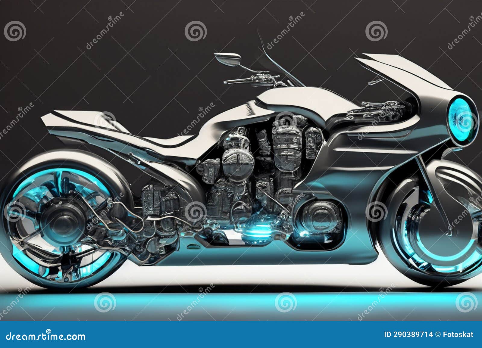 Prototype of Futuristic Motorcycle AI Generated Stock Illustration ...