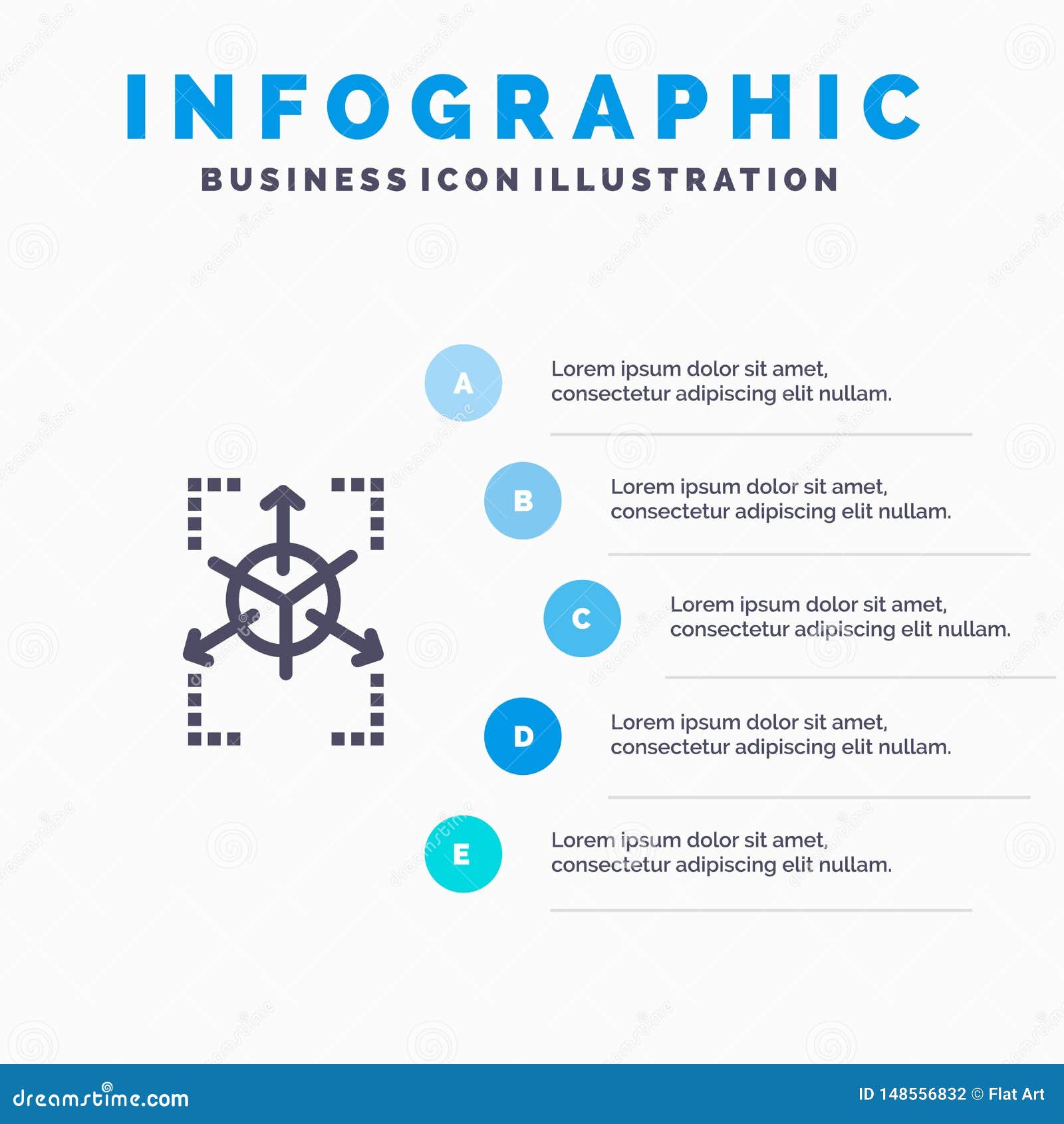 Prototype, Grid, Database, Chart Blue Infographics Template 5 Steps ...