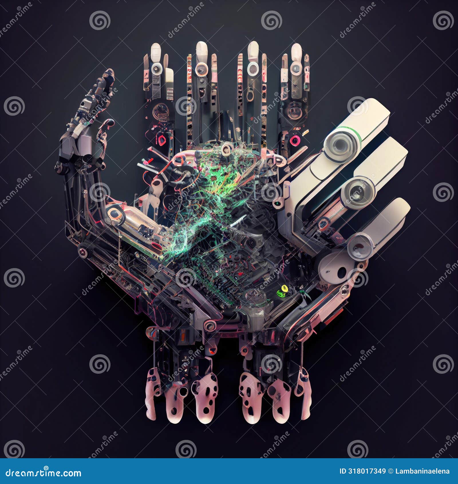 Prototype of a Hand. Generative Ai Art Stock Illustration ...
