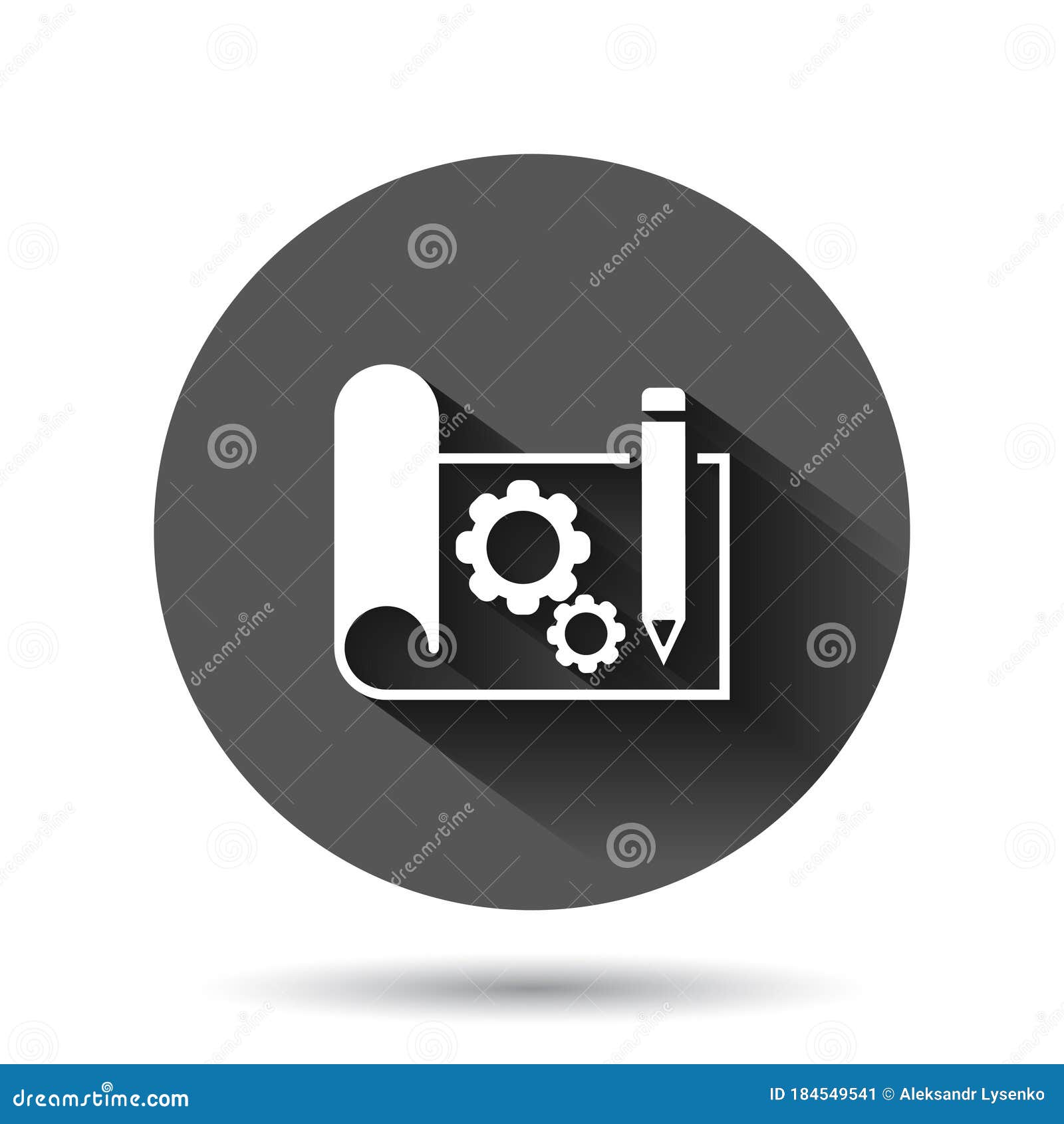 Prototype Icon in Flat Style. Startup Vector Illustration on Black ...