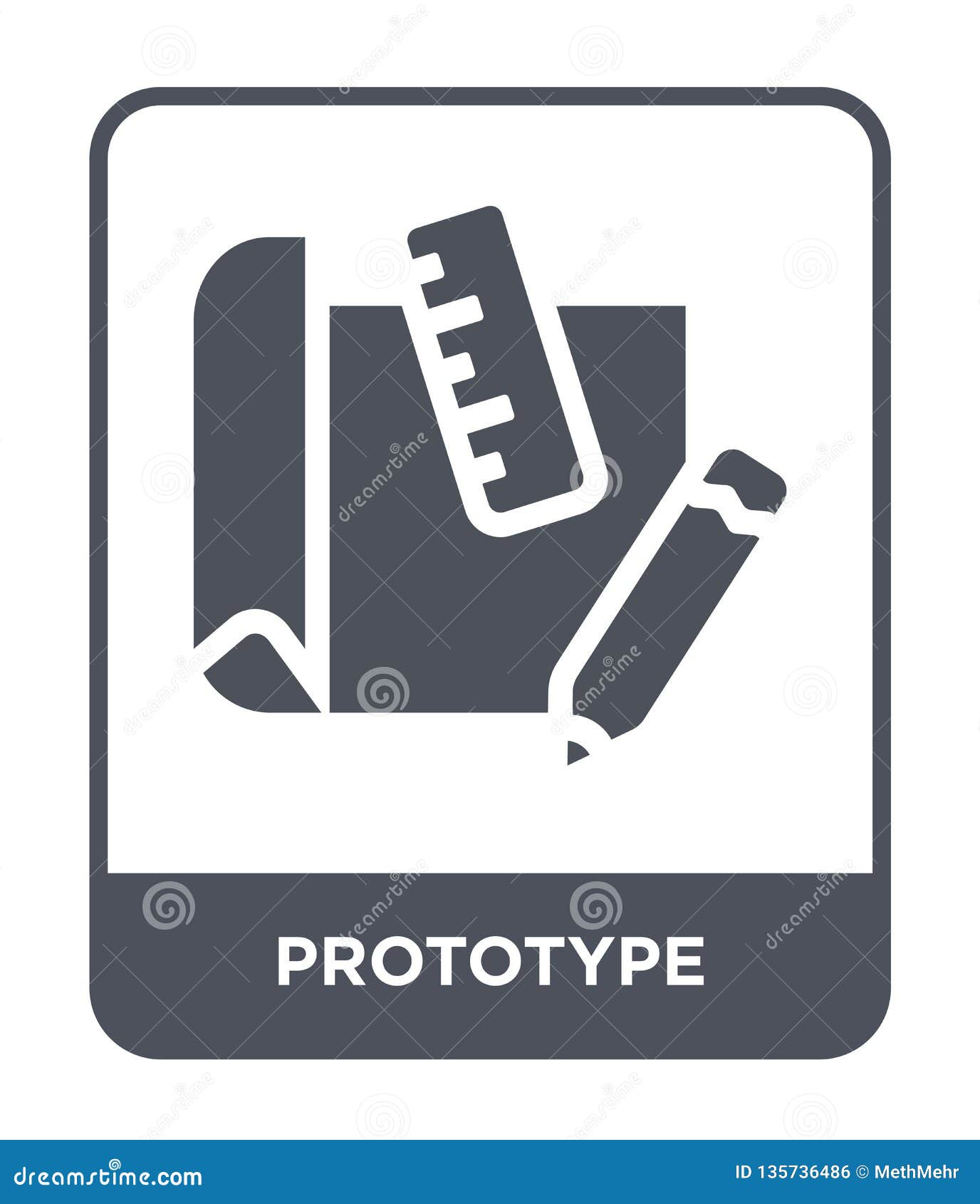 Prototype Icon in Trendy Design Style. Prototype Icon Isolated on White ...