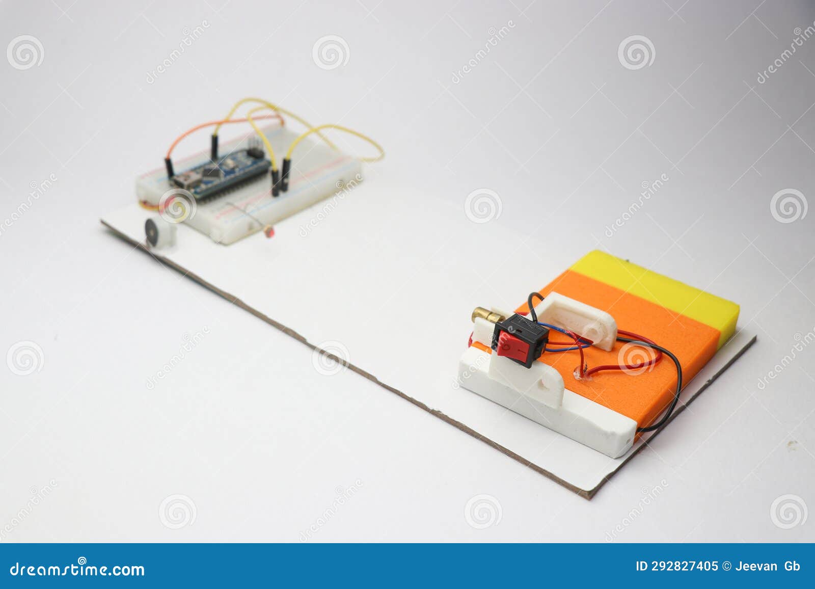 Prototype of a Laser Security Alarm Device Built on a Piece of Board ...
