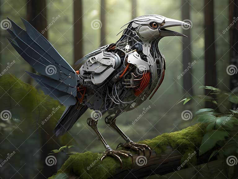 A Prototype Model of Bionic Bird Stock Illustration - Illustration of ...